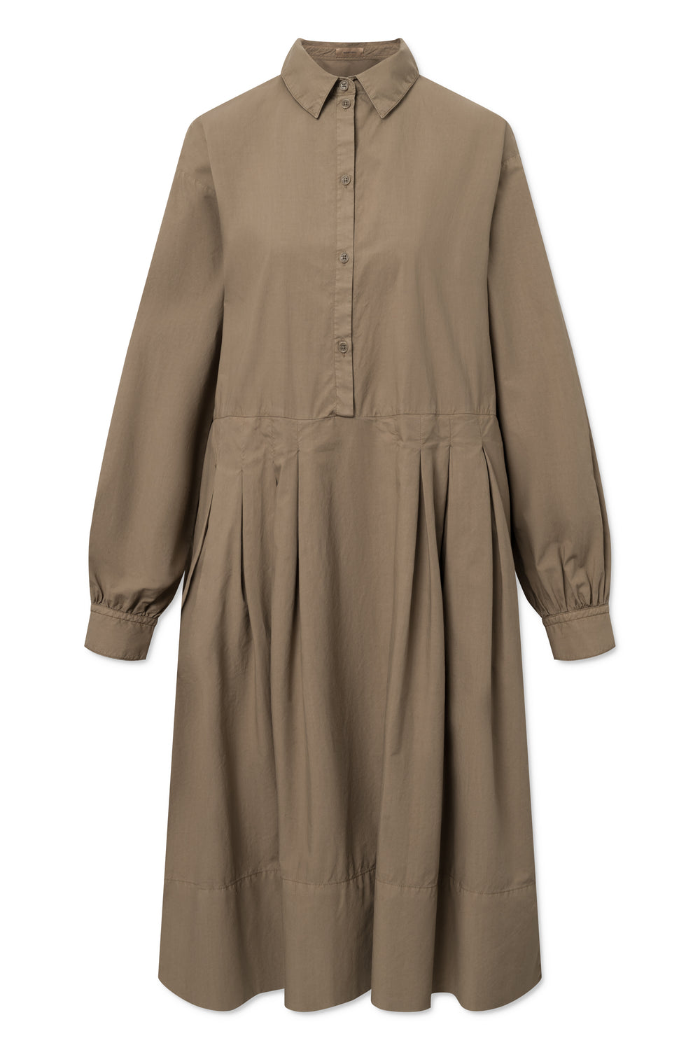 DASSAH GMTD GARMENT DYED POPLIN - BROWN