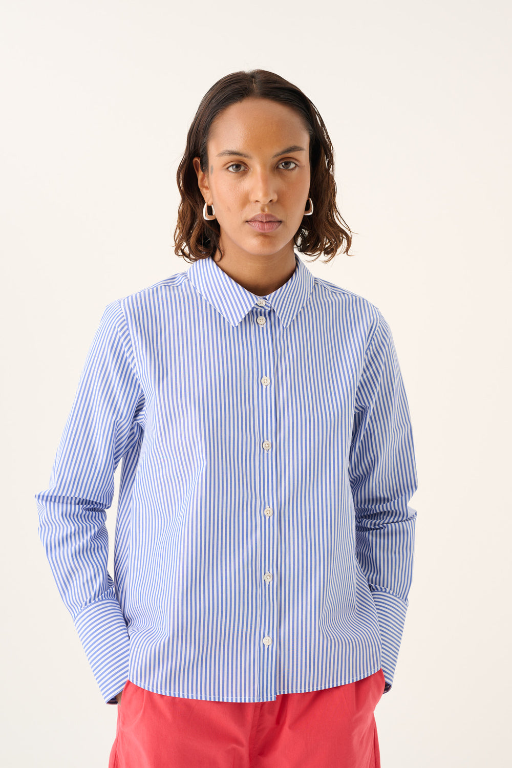 SYLINA COTTON STRIPE - BLUE WHITE STRIPE